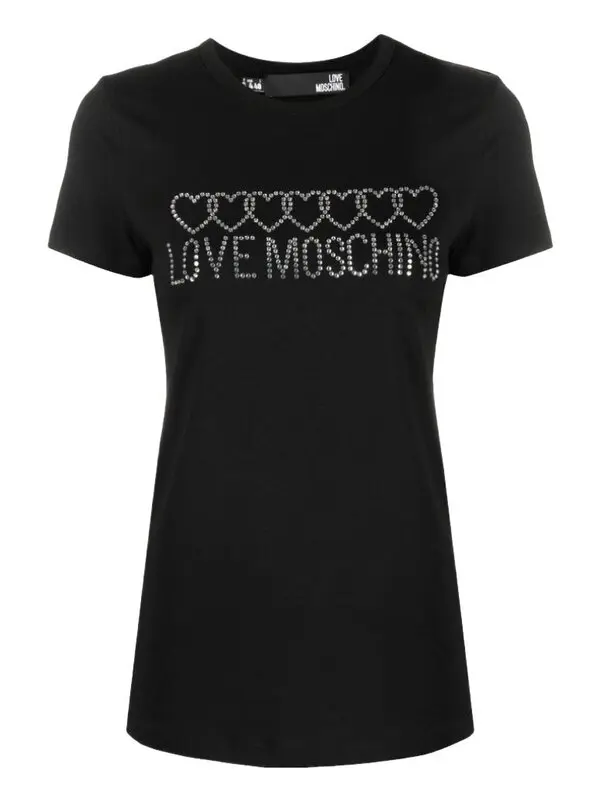 Moschino Embellished Short Sleeve T-shirt - Black