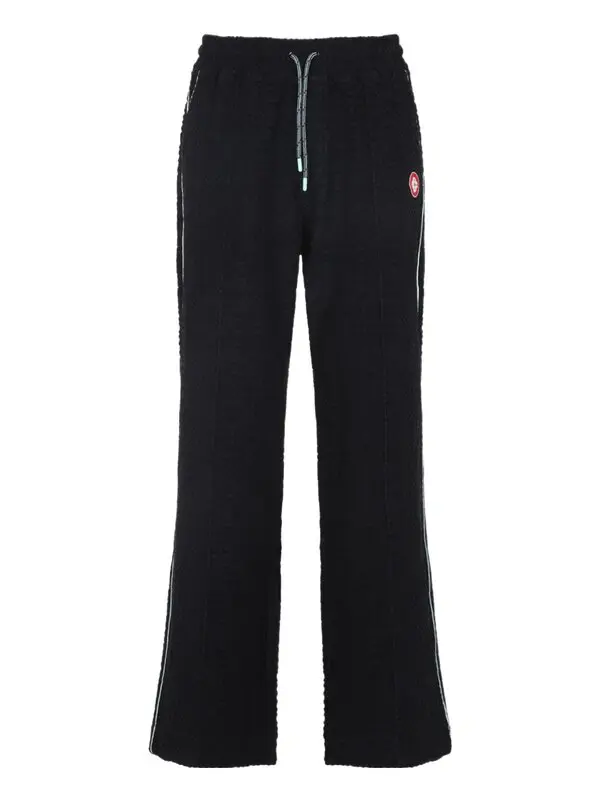 Casablanca Logo Embroidered Flared Pants - Black