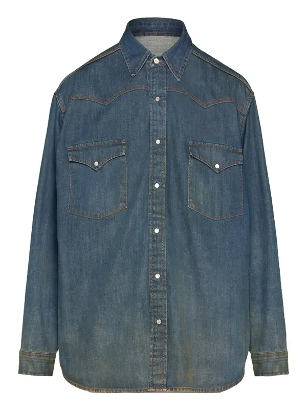 MAISON MARGIELA Americana Wash Shirt - Blue