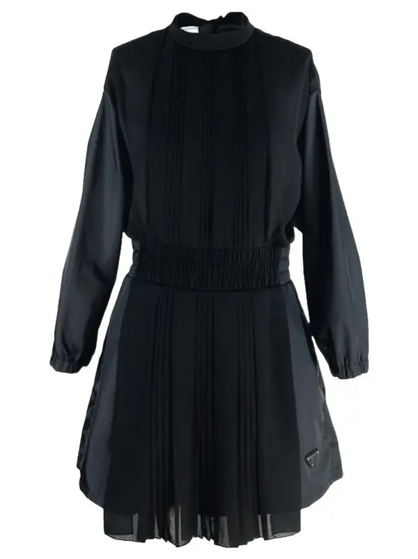 Prada Self-fastening Collar Dress - Black