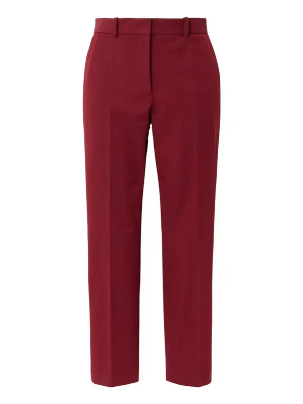 JOSEPH Coleman Cropped Stretch-twill Straight-leg Pants - Red