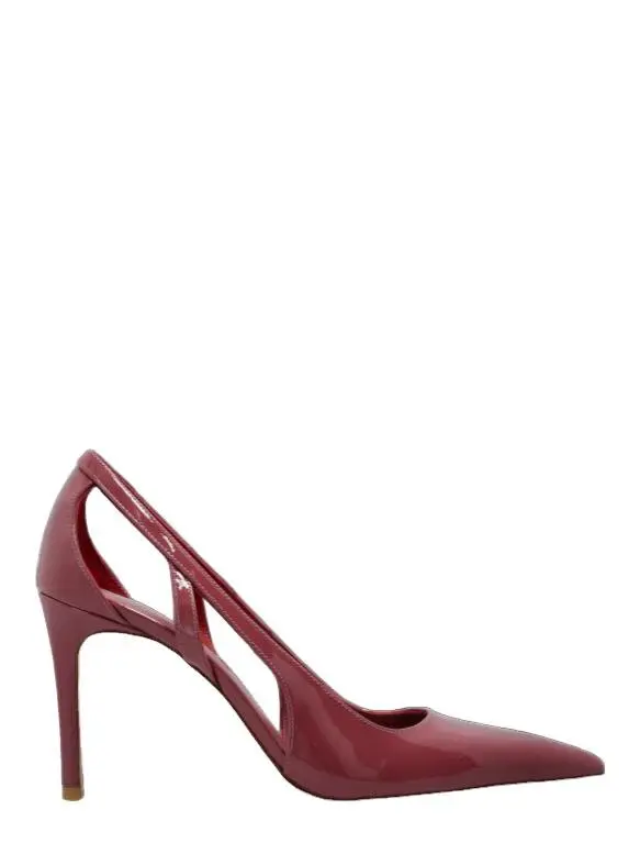 STUART WEITZMAN Pointed-toe Stiletto High Heels With Openwork Details - Red