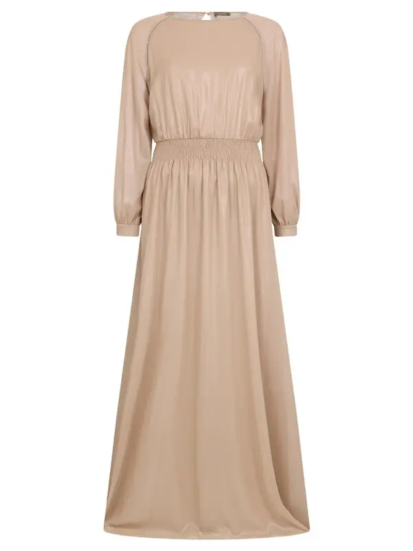 Peserico Embellished Maxi Dress - Beige