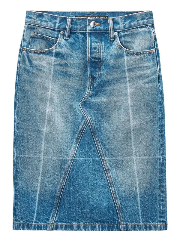 Alexander Wang Denim Pencil Skirt - Blue