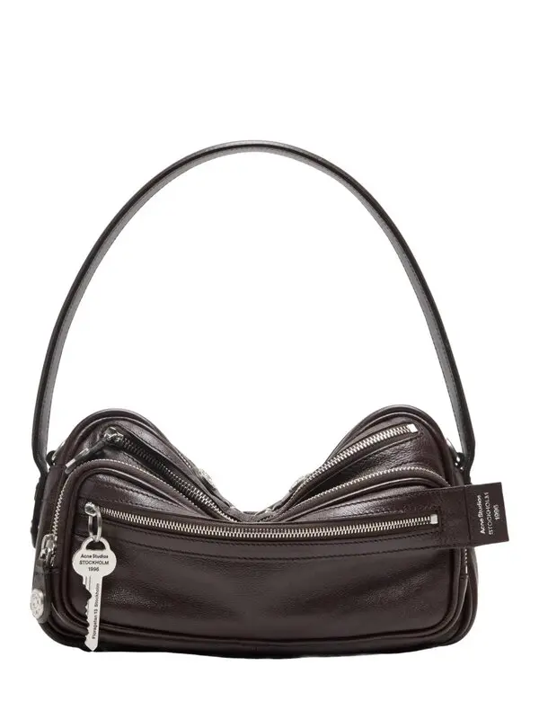 Acne Studios Camero Leather Shoulder Bag - Chocolate Brown