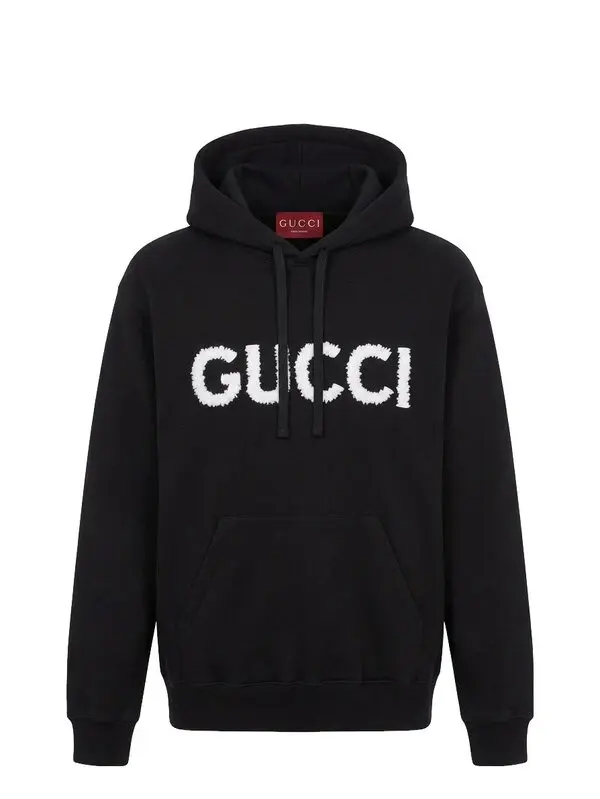 Gucci Embroidered Jersey Sweatshirt - Black