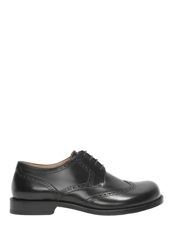Loewe Campo Brogue Derby Shoes - Black