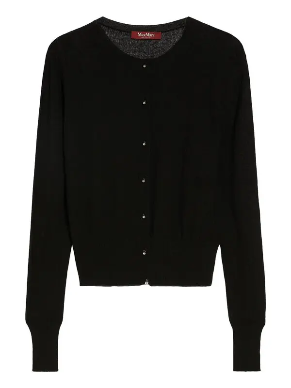 Max Mara Viscose Yarn Cardigan - Black