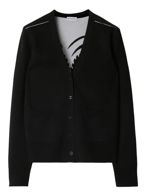 Burberry Mirrored Horse Cardigan - Black