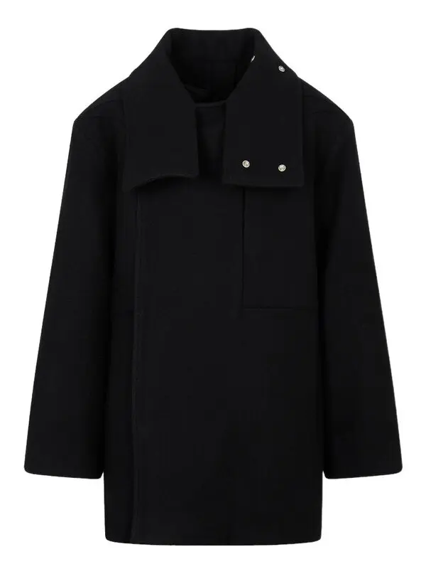 Rick Owens Luxor Concealed Fastened Coat - Black