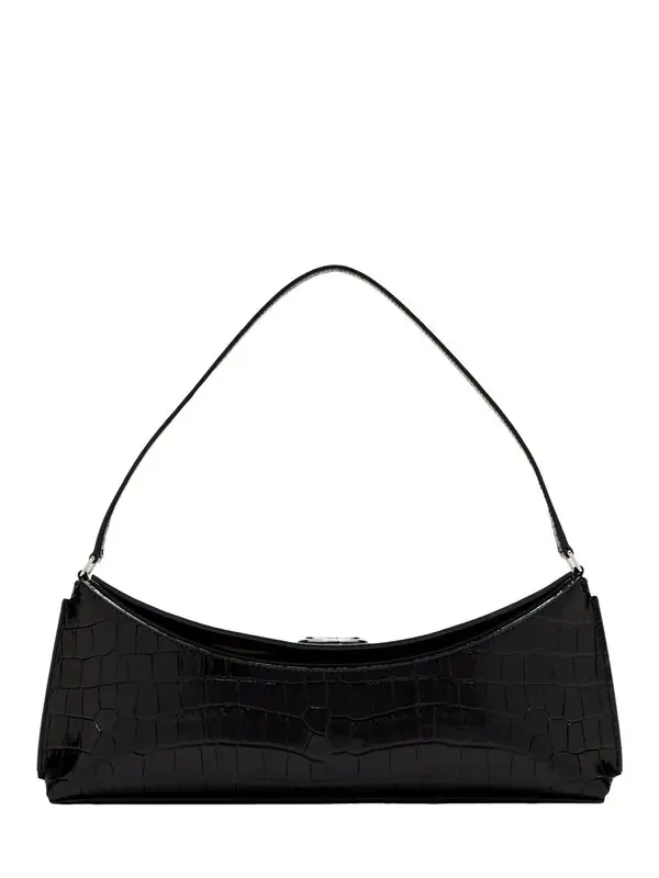 Jacquemus Embossed Shoulder Bag - Black