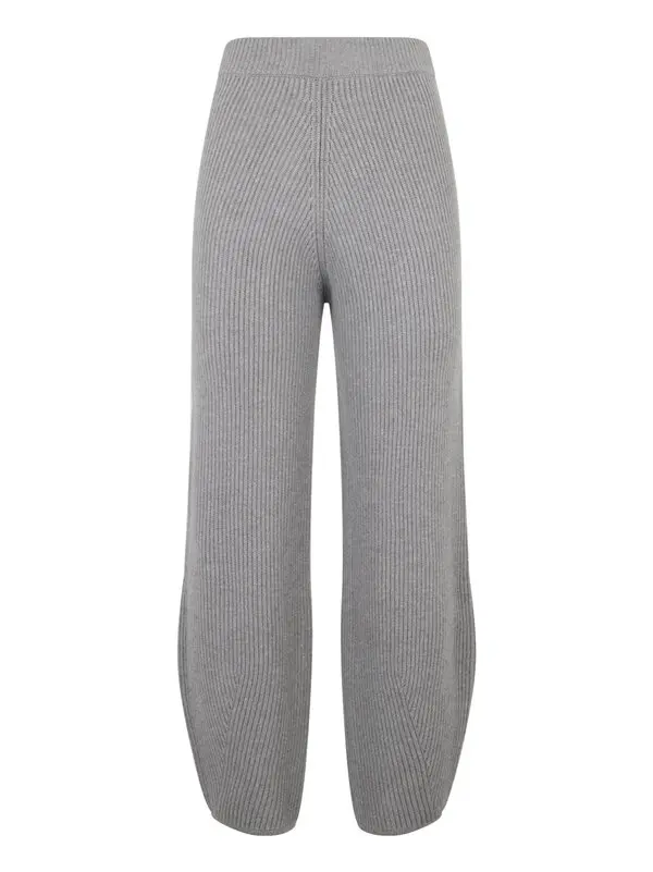 Peserico Wide-leg Knitted Trousers - Gray