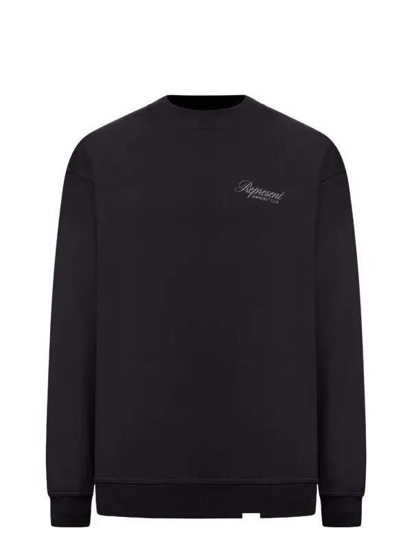 REPRESENT Logo Printed Crewneck Sweatshirt - Black