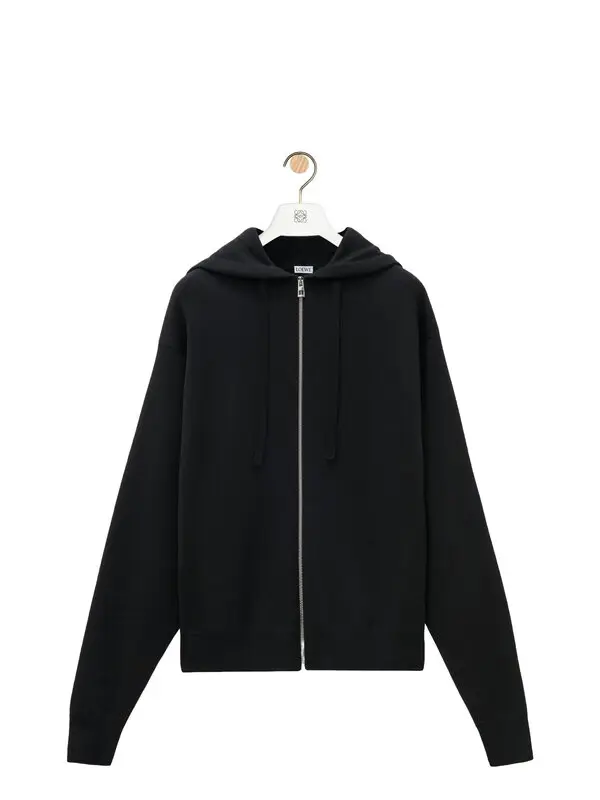 Loewe Anagram Zip-up Hoodie - Black