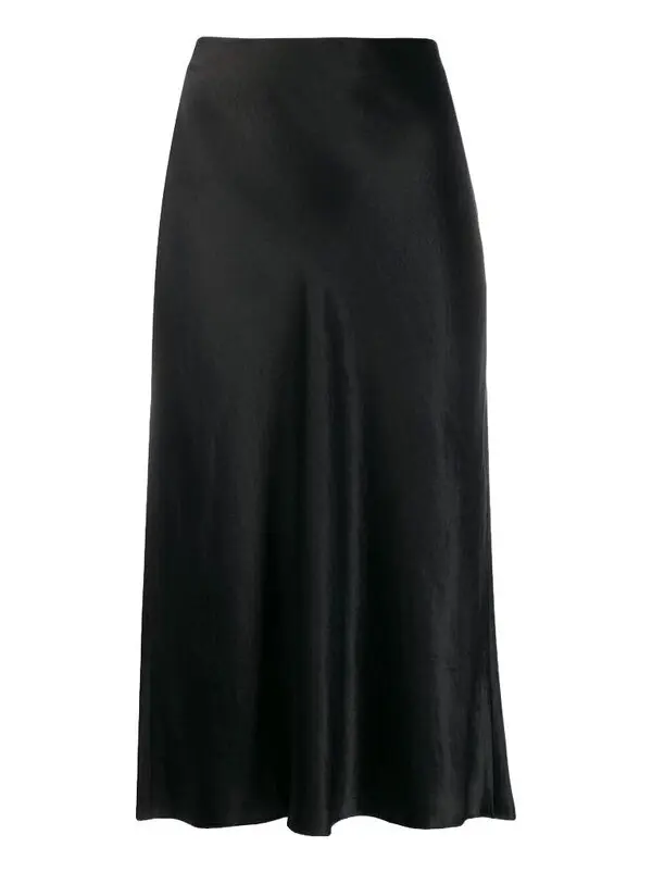 Vince Satin Slip Skirt - Black