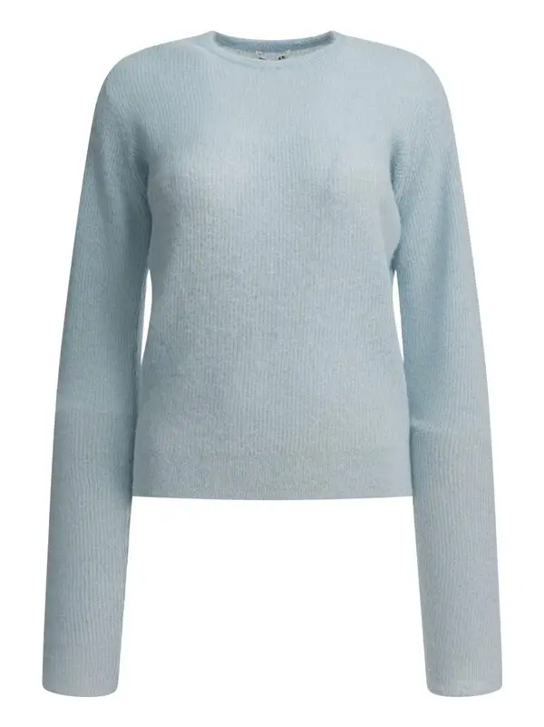 Auralee Long-sleeved Crew Neck Knit Sweater - Gray