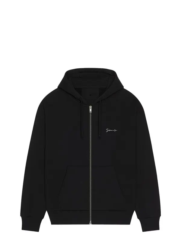 Givenchy Hubert Object Printed Zipped Hoodie - Black