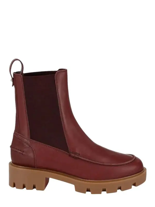 CHRISTIAN LOUBOUTIN Splicing Detail Chelsea Boots - Red