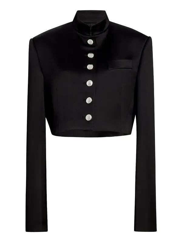 Khaite Samuelson Cropped Jacket - Black