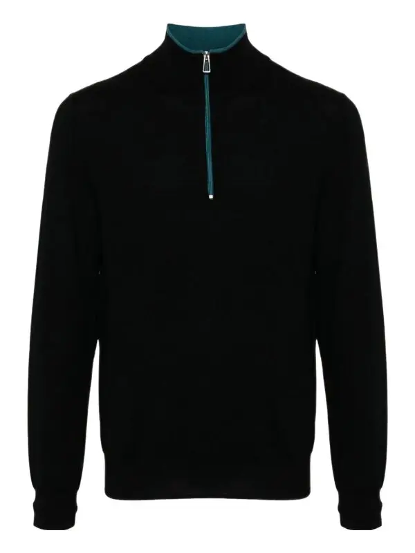 Paul Smith Logo Embroidered Polo Shirt - Black