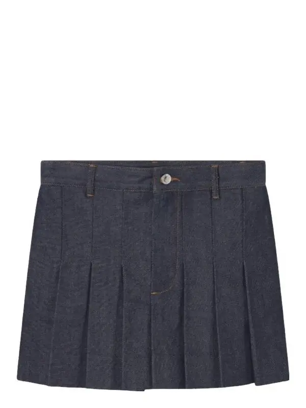 A.p.c. Pleated Mini Skirt - Indigo