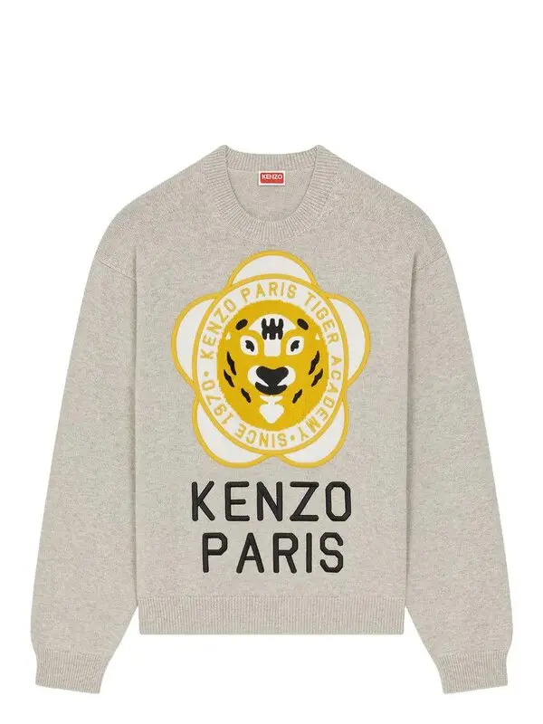Kenzo Embroidered Crewneck Sweater - White
