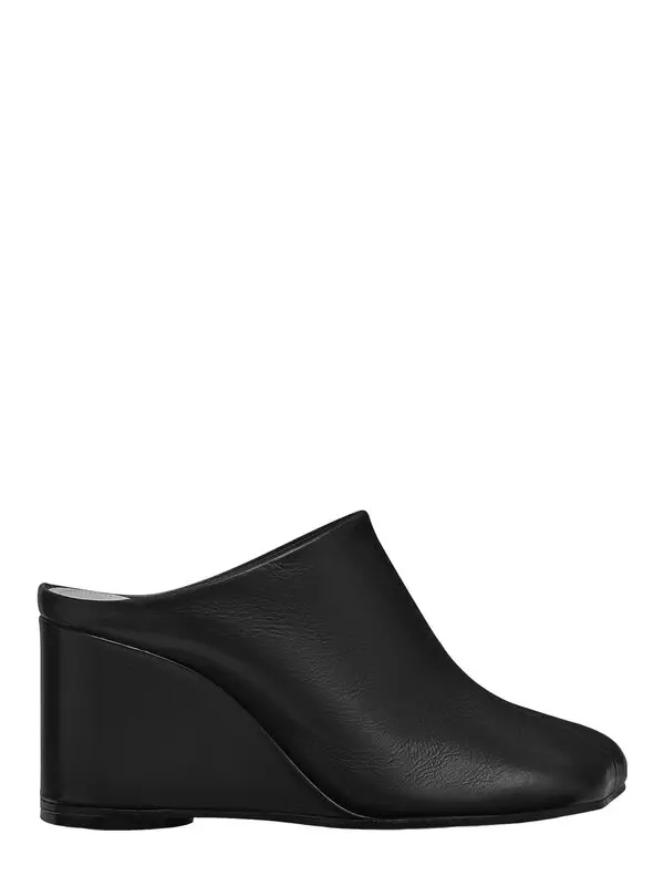 MAISON MARGIELA Asymmetric Toe Wedge Mules - Black