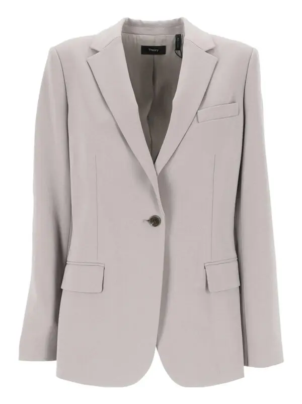 Theory Admiral Crepe Blazer - Gray