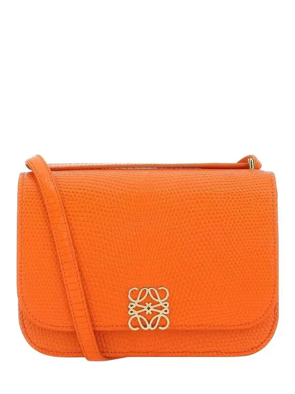 Loewe Textured Logo Shoulder Bag - Orange