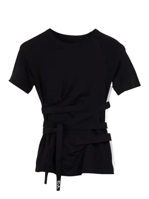 Y3 3-striped Belted T-shirt - Black