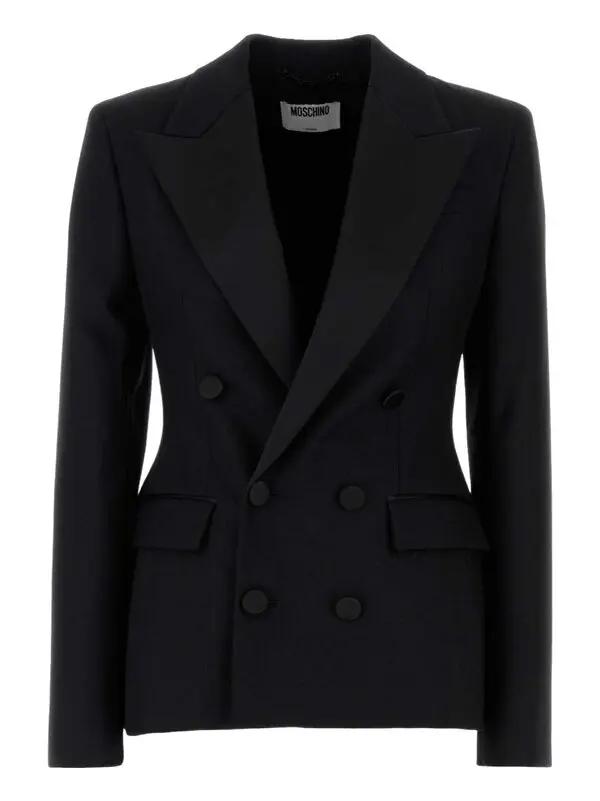 Moschino Double-breasted Tailored Blazer - Black