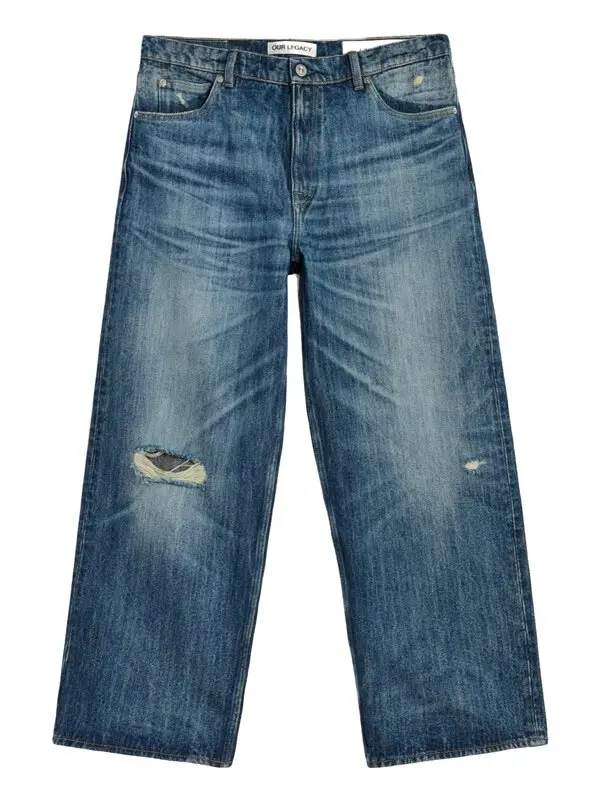 Our Legacy Vast Cut Ripped Jeans - Blue