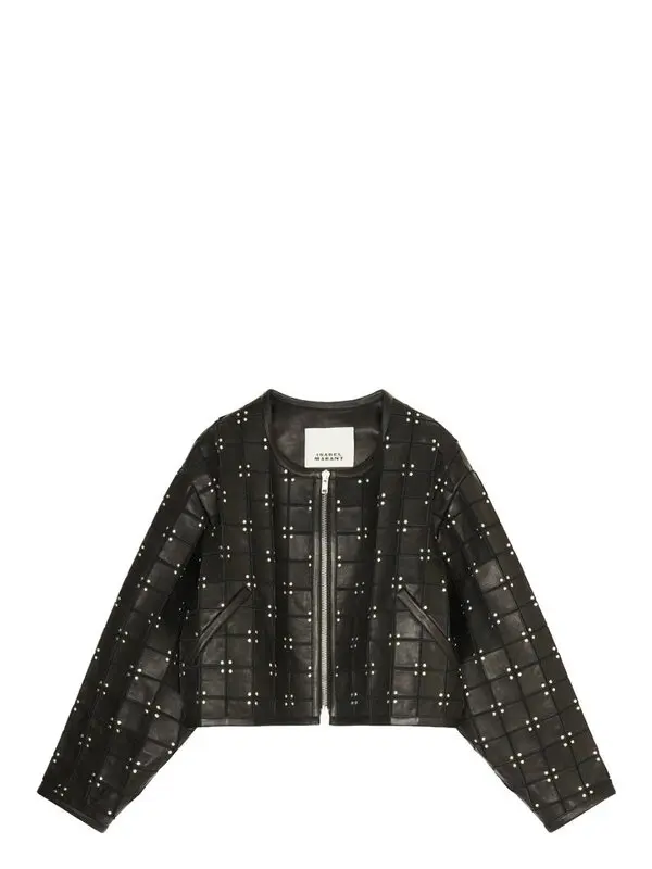 Isabel Marant Étoile Rosana Studded Leather Jacket - Black