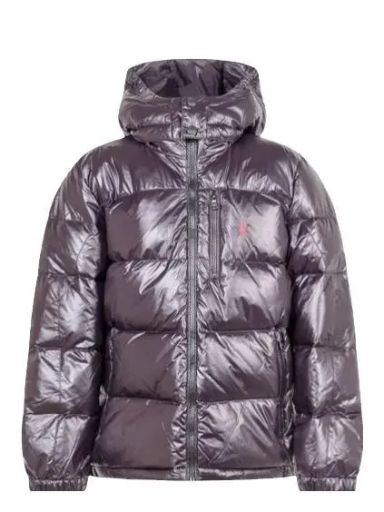 Ralph Lauren Hooded Down Jacket With Zip-up Closure - Black