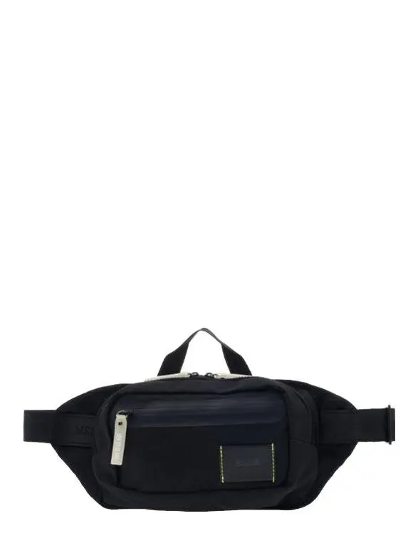 MSGM Zippered Waist Pack With Adjustable Belt - Black