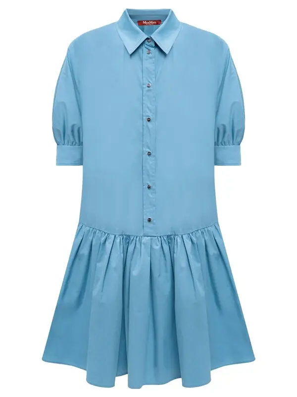 Max Mara Short Sleeve Shirt Dress - Blue