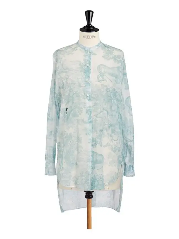 Dior Long-sleeved Printed Blouse - White