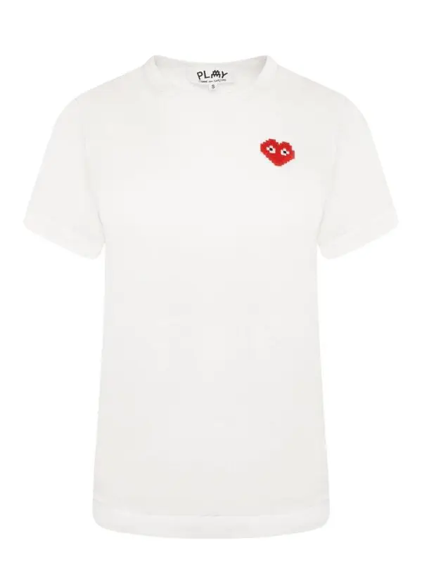 Play Comme Des Garcon Pixel Heart T-shirt - White