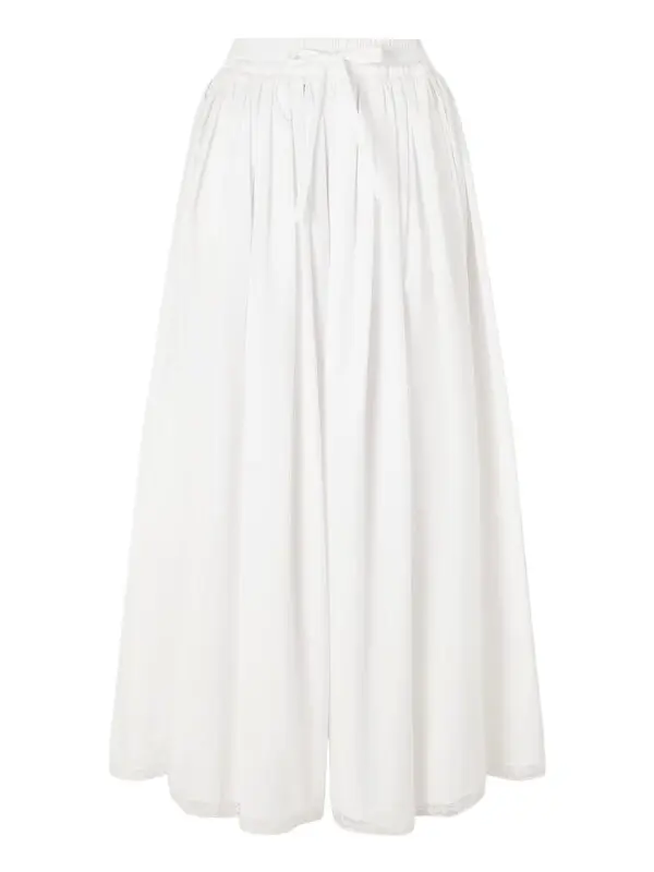Dolce & Gabbana Lace Trim Midi Skirt - White