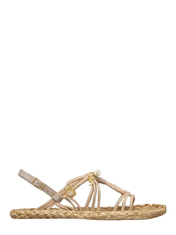 Dior Riviera Ocean Sandal With Nautical Charms - Cream