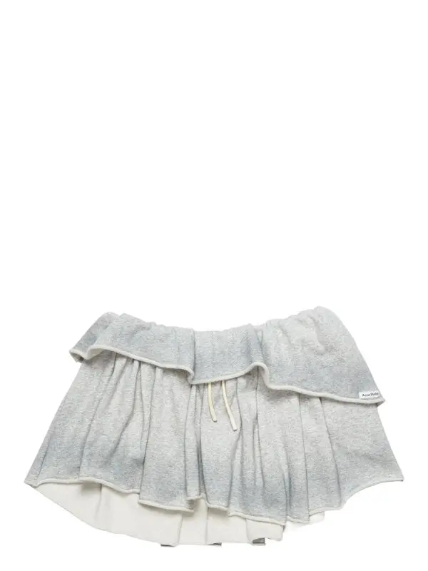 Acne Studios Drawstring Ruffle Mini Skirt - White