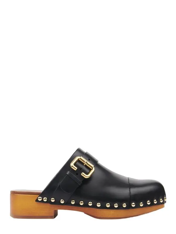 Chloé Studded Buckle Clogs - Black
