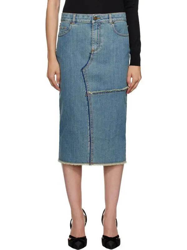 TOM FORD Denim Midi Skirt - Multicolor