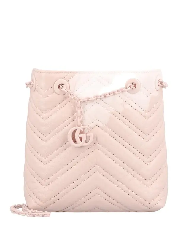 Gucci Gg Marmont Nano Bucket Bag - Pink