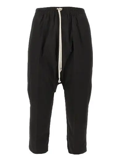 Rick Owens Drawstring High Waist Pants - Black