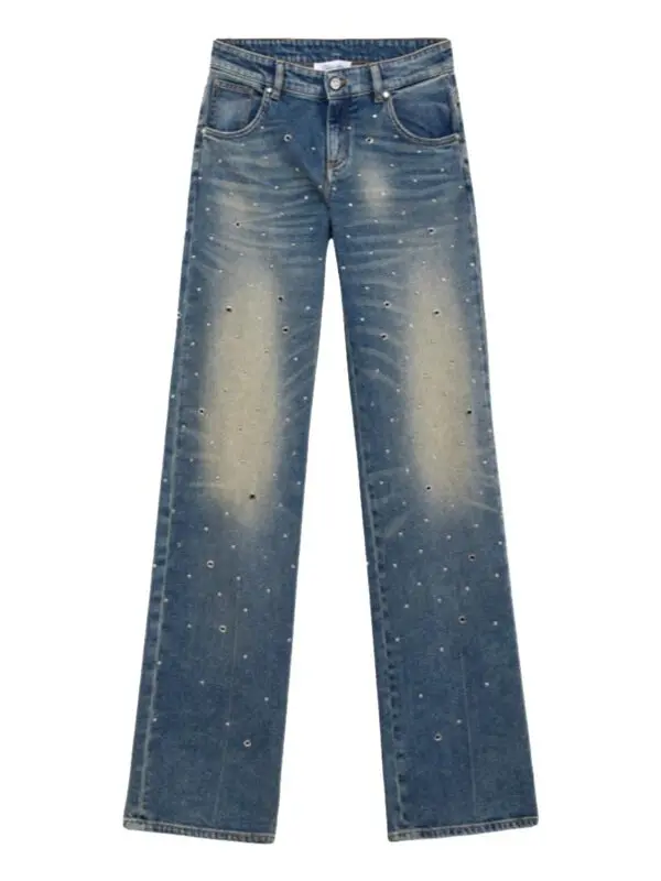Blumarine Embellished Denim Jeans - Blue