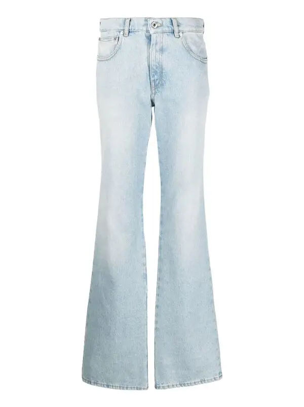 Off-White Bleach Baby Flared Jeans - White