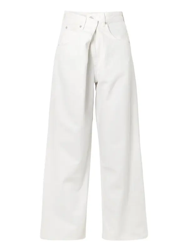 AGOLDE Vana Pleated Wide-leg Jeans - White