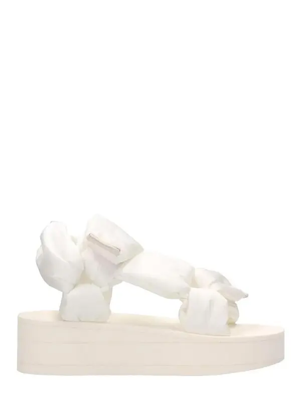 Red Valentino Strappy Flatform Sandals - White