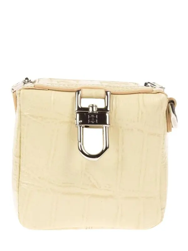 Givenchy Pandora Cube Embossed Chain Cross Body Bag - Nude